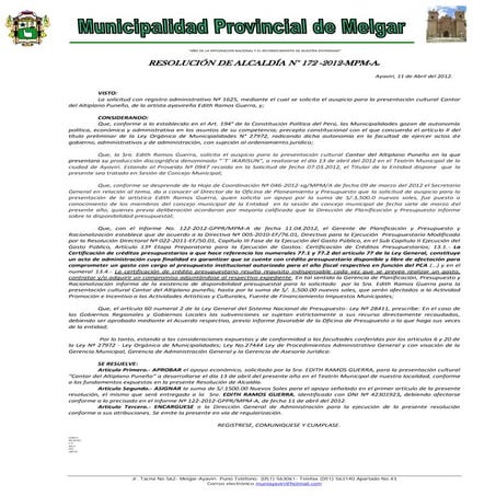 R.a. no.172 auspicio edith ramos(1) | PDF