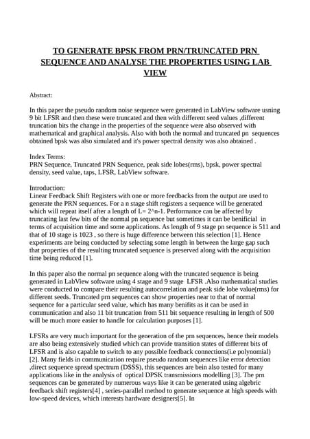 Pn sequence | PPTX | Computer Software and Applications | Computing