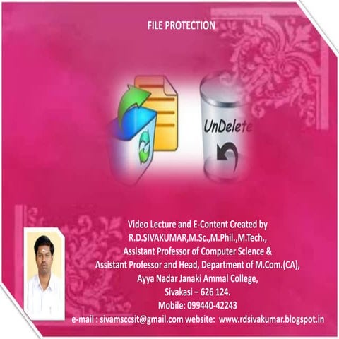 File Protection-R.D.Sivakumar | PPT