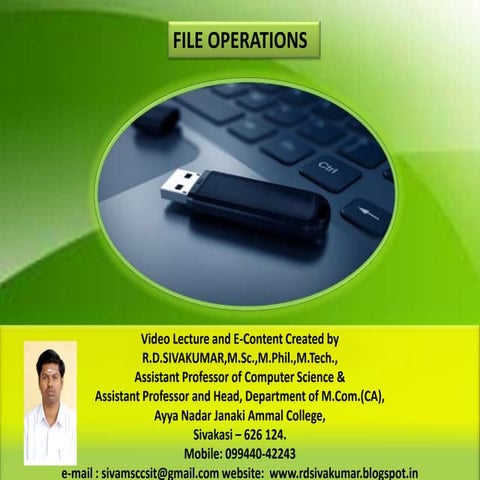 File Operations-R.D.Sivakumar | PPT
