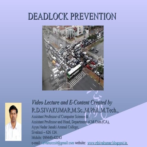 Deadlock Prevention-R.D.Sivakumar | PPT