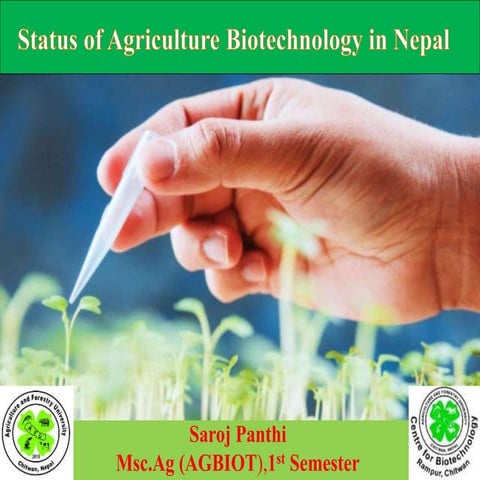 status of agribiotech in Nepal | PPT