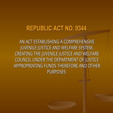 Child In Conflict in the Law RA9344 BSCR | PDF