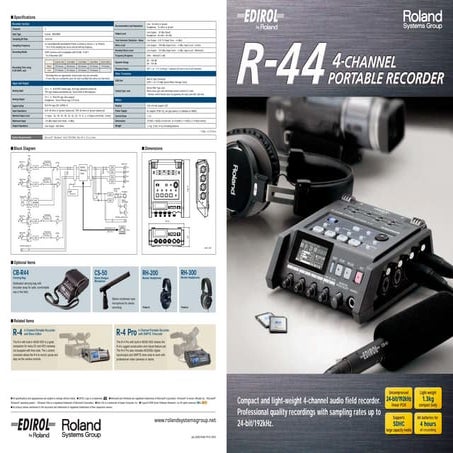 Roland Edirol R44 | PDF