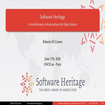 Software Heritage, a revolutionary infrastructure for software source code, OW2online, June 2020 ...