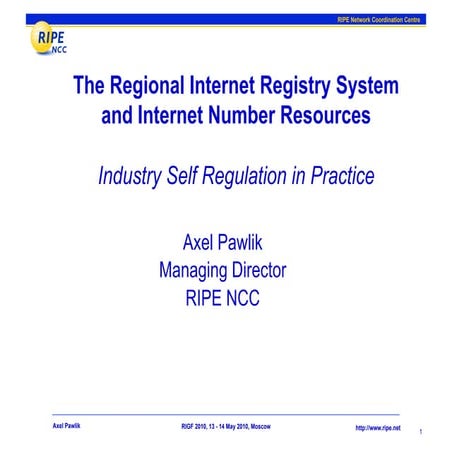 The Regional Internet Registry System and Internet Number Resources | PDF