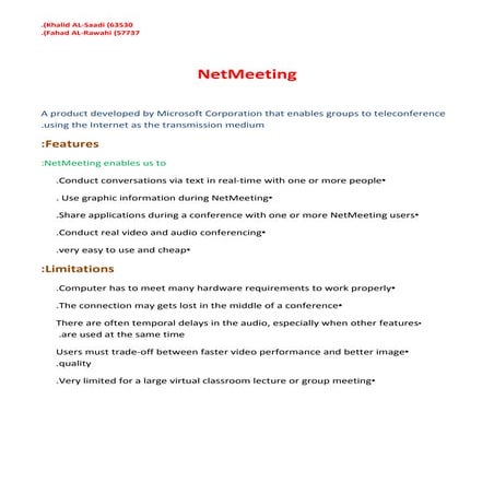 R. Netmeeting | PDF