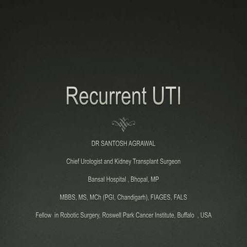 Management of Recurrent UTI in Female | PPTX