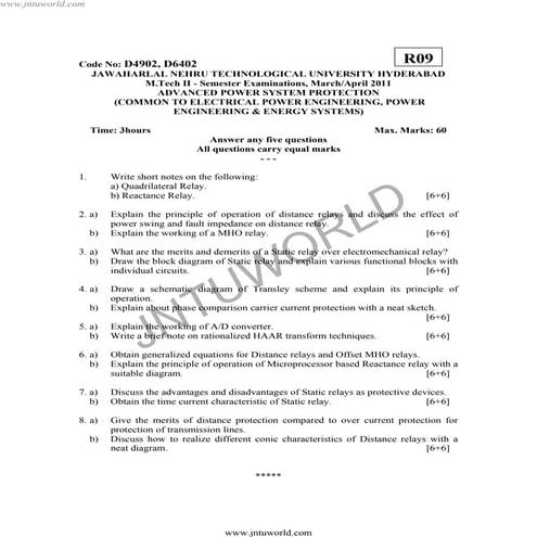 R09 advanced power system protection | PDF