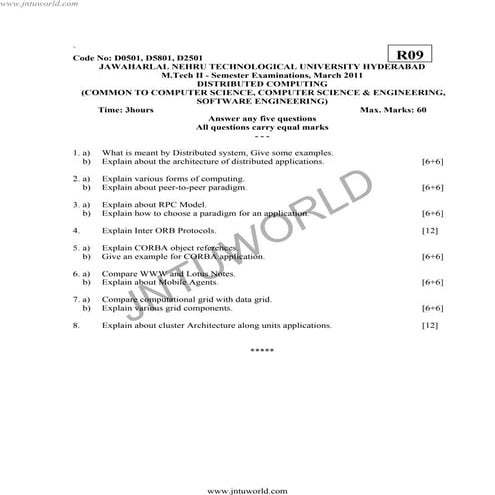 R09 distributed computing | PDF