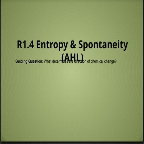 Entropy and Gibbs Free Energy.ppt