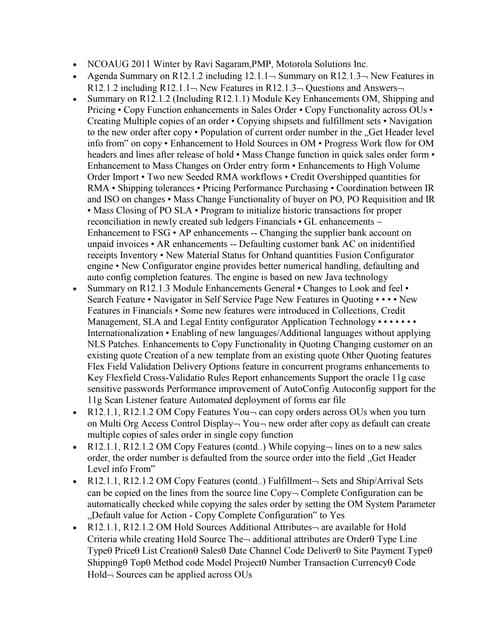 Differences R12 Vs 11i.5.10 | Logistics | Business
