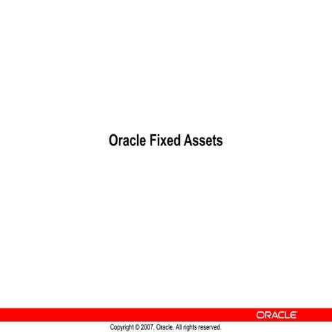 R12 Fixed Assets New Features Ppt