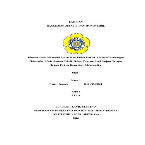 R1 dan r2 rangkaian astabel dan monostabel | DOCX