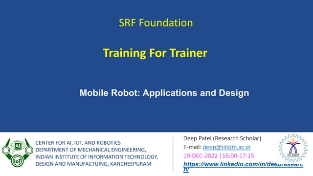 Mobile Robot Applications And Design Ppt 5841