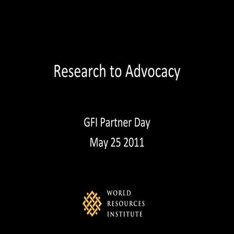 GFI: Research to Advocacy | PPT