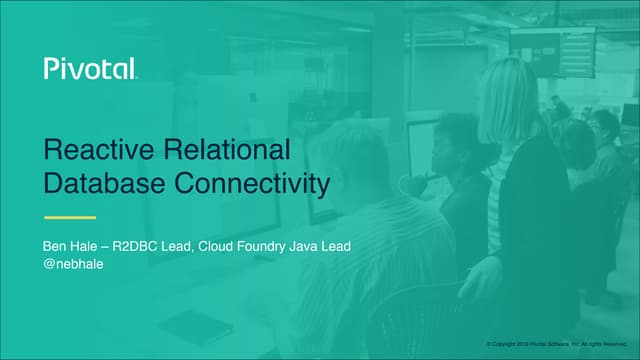 Reactive Relational Database Connectivity Ppt 3562