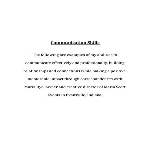 Communication Skills | DOCX | Marketing and Advertising | Business