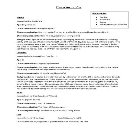 R3: Character profile | PDF