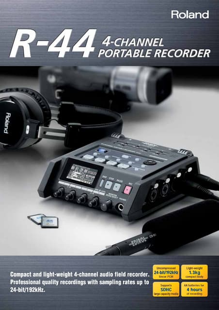 Roland Edirol R-4 R4 Brochure | PDF | Digital Audio | Computer Software ...