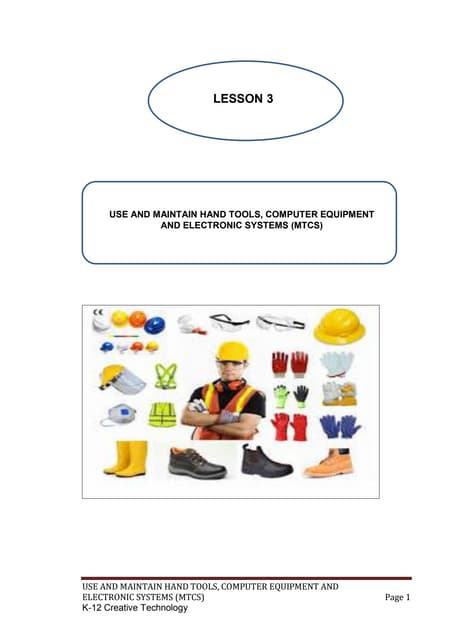 TLE - COMPUTER SYSTEMS SERVICING - HAND TOOLS | PPTX | Computer Peripherals | Computing