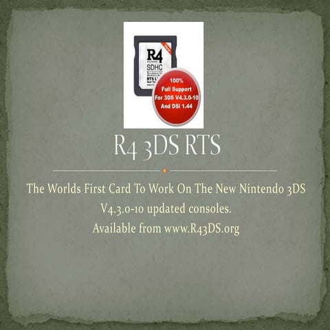 R4 for 3ds | PPTX
