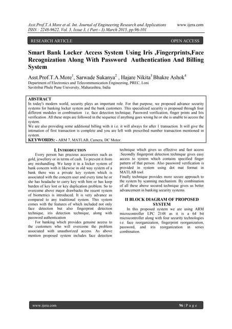 Portable And Efficient Fingerprint Authentication System Based On A Microcontroller Pdf
