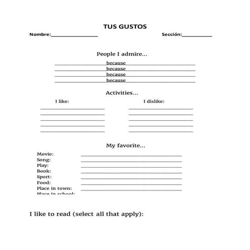 Encuesta de intereses | DOCX