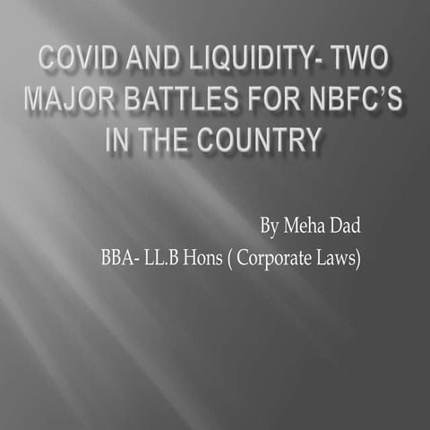 NBFC CRISIS AND RISK MANAGEMENT | PPTX