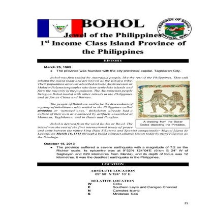 Bohol | DOCX | South America Travel | Travel Locations