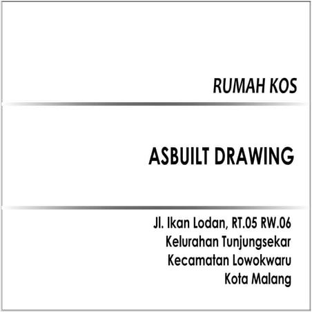 Gambar As bulit drawing rumah kos di malang | PDF