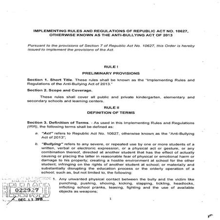 Ra 10627 | PDF