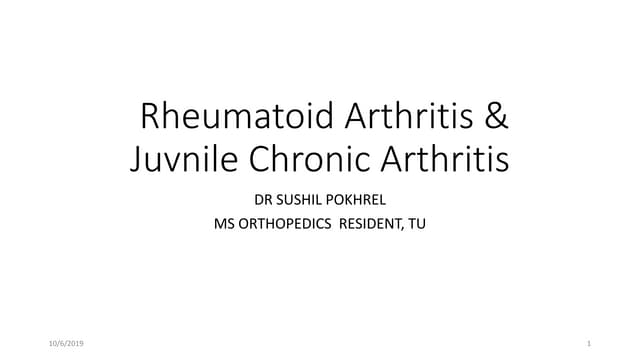Rheumatoid arthritis –investigations and treatment -1.pptx
