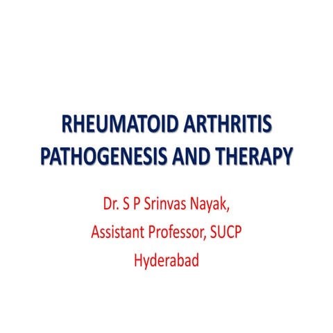 RHEUMATOID ARTHRITIS | PPTX