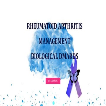 Rheumatoid arthritis : Biological DMARDs | PPTX
