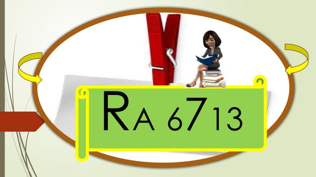 RA 6713 Code of Ethical Standards for Public Officials and Employees in ...