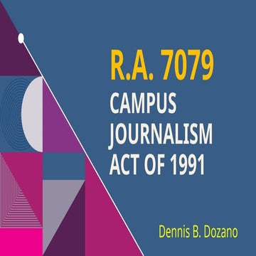 REPUBLIC ACT NO. 7079 - An act providing for the development and ...