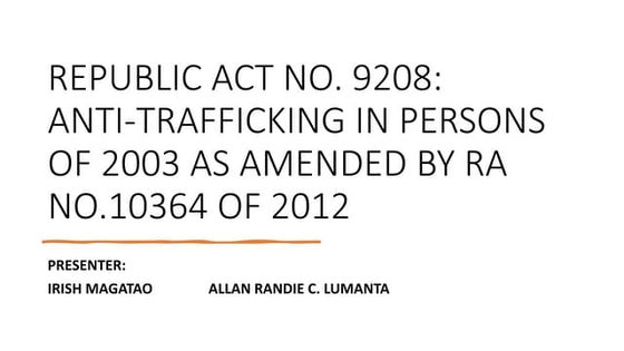 RA 9775 - Anti-Child Pornography Act of 2009 | PPT