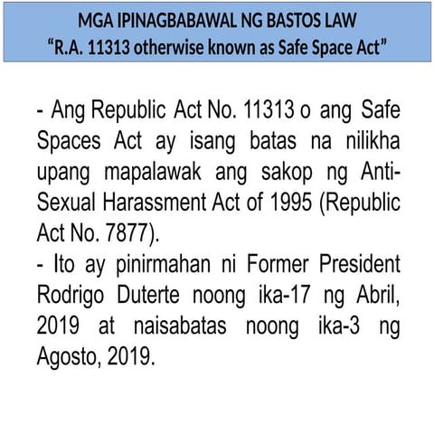 R.A 11313 or Safe Spaces Act Bastos Law.pptx