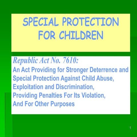 Republic Act 7610 | PPTX