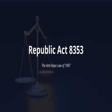 1. Overview of RA 8353 & RA 11648 Laws ” | PPTX
