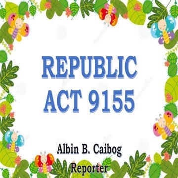 Republic Act 9155 | PPTX