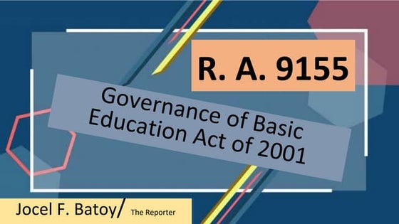 Republic Act No. 9155 | PPTX