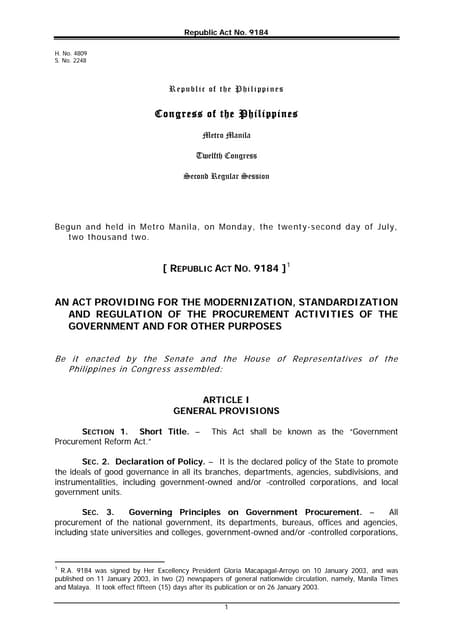 Frequently-asked-questions-about-ra-9184 | PDF