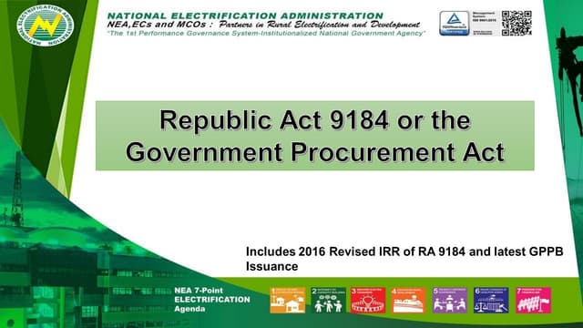 Government procurement Act RA 9184 | PPTX