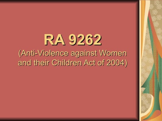 Republic act 9262 | PPT