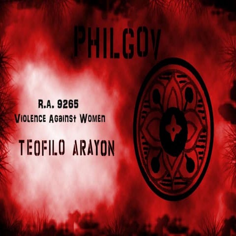 RA_9265 | PPTX | Crime & Harmful Acts to Individuals, Society & Human ...