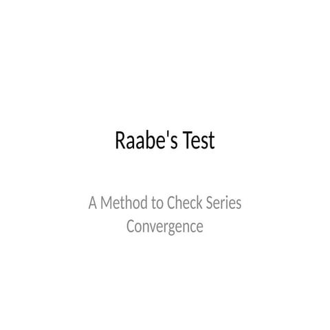 Raabe_Test_Presentation for 1 sem engineering | PPTX