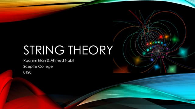 String Theory | PPTX | Physics | Science