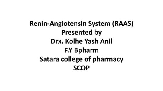 Renin angiotensin aldosterone system | PPTX | Heart and Cardiovascular ...